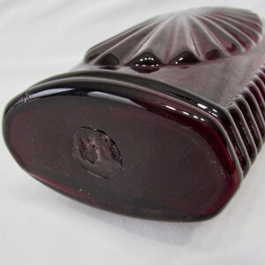 Vintage Sunburst Flask Ruby Red - Etsy