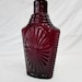 Vintage Sunburst Flask Ruby Red - Etsy