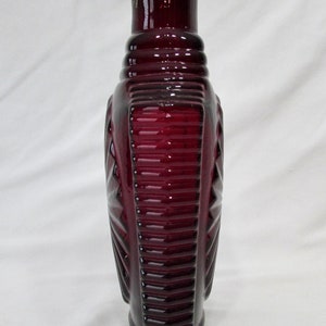 Vintage Sunburst Flask Ruby Red - Etsy