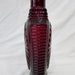 Vintage Sunburst Flask Ruby Red - Etsy