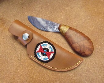 Custom Knife Flint Knapped Leather Sheath Wade Anthony | Etsy