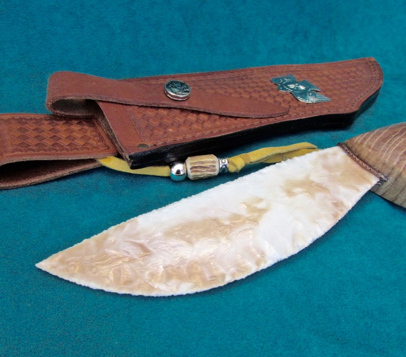 Custom Knife Flint Knapped Leather Sheath Wade Anthony - Etsy