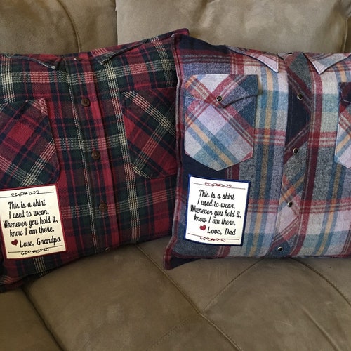 Heart Shaped Memory Pillow Made From a Loved Ones Shirt | Etsy
