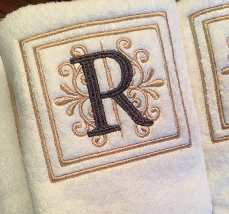 Monogrammed Luxury Bath Towel Set Hand Towels Wedding Gift | Etsy Monogrammed Luxury Bath Towel Set Hand Towels Wedding Gift | Etsy