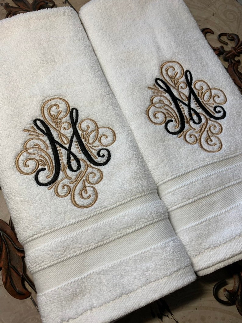 Monogrammed Luxury Bath Towel Set Hand Towels Wedding Gift | Etsy Monogrammed Luxury Bath Towel Set Hand Towels Wedding Gift | Etsy