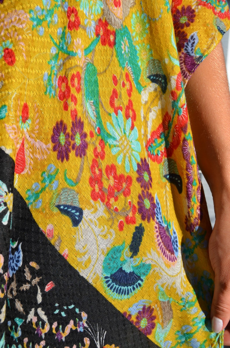 Golden Summer Kimono Womens Wraps Shawls Swimsit Coverup Etsy