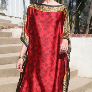 Wow With Red Caftan Dresses Coverup Womens Dress Resort Wear Cruise ...