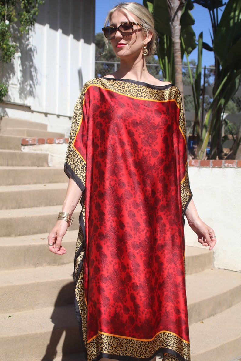 Wow With Red Caftan Dresses Coverup Womens Dress Resort Wear Cruise ...