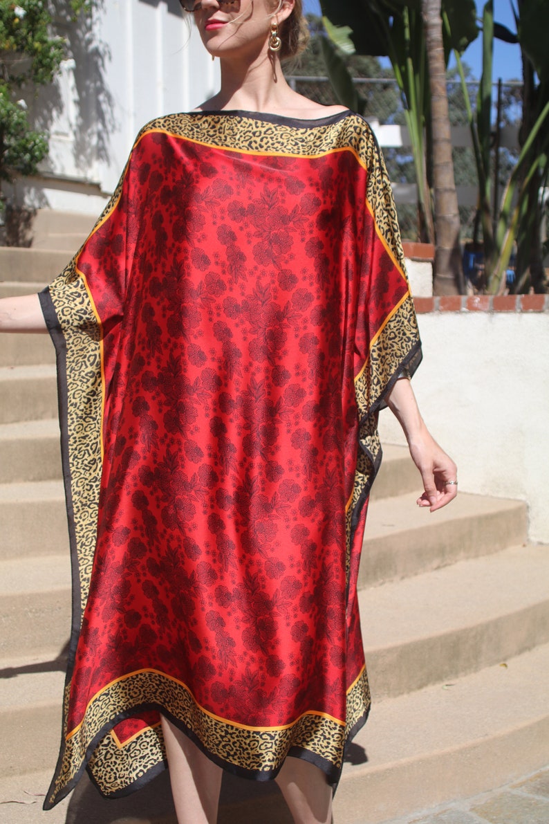 Wow With Red Caftan Dresses Coverup Womens Dress Resort Wear Cruise ...