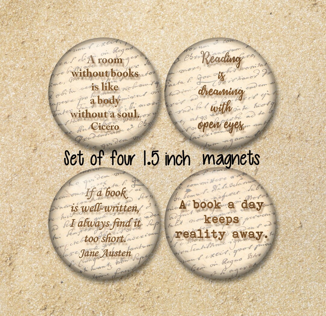Book Lover Gift, Fridge Magnets, Small Gift, Librarian Gift, Book Club ...