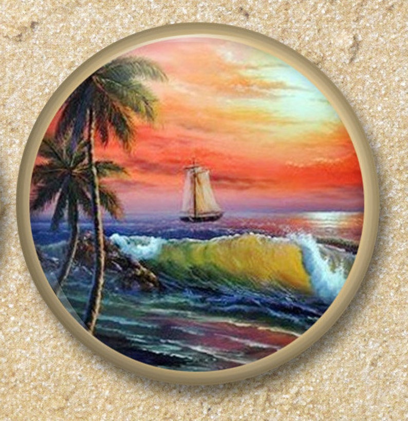 Beach Magnets, Tiki Bar, Magnets, Surfer Gift, Beach Lover Gift ...