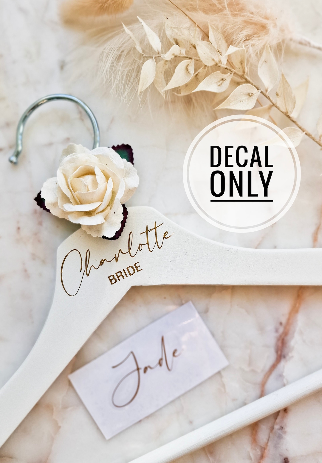 DIY Custom Wedding Hanger Decal Vinyl | Personalised Bridal Party Gifts ...