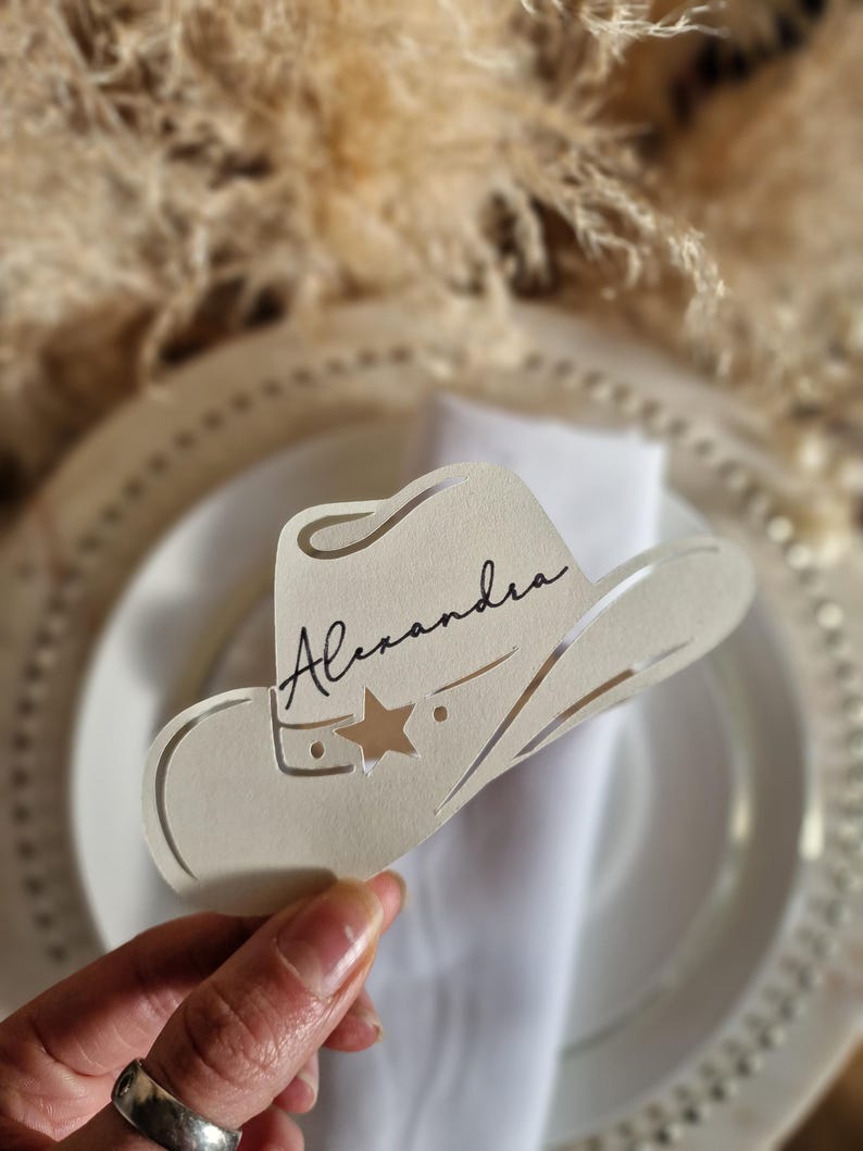 Personalised Cowgirl Boot Place Cards | Western Party Table Decor - Etsy