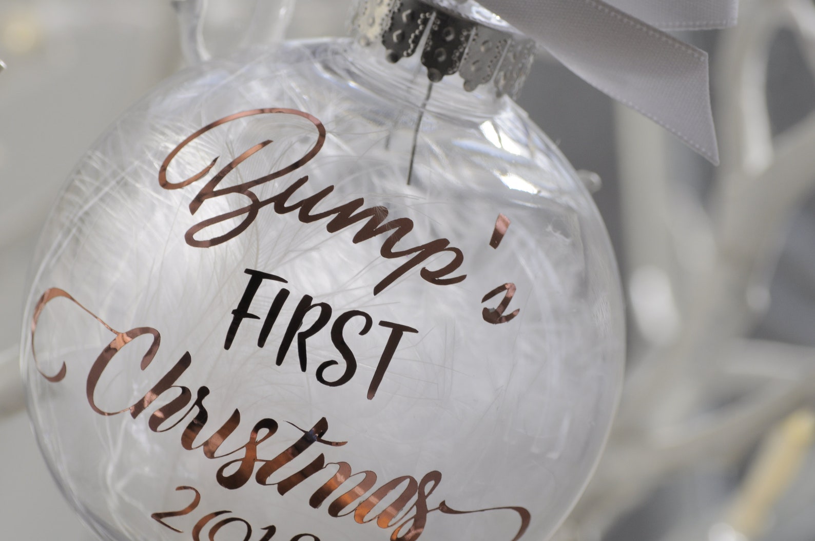 Bump's First Christmas Bauble Rose Gold, First Christmas, Baby ...