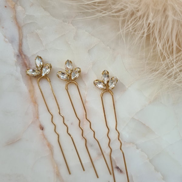 Rhinestone Hair Pins - Etsy