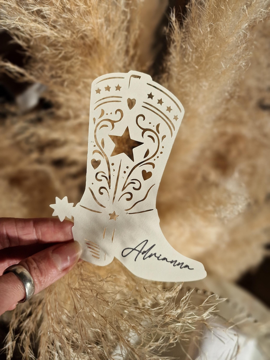 Personalised Cowgirl Boot Place Cards | Western Party Table Decor - Etsy