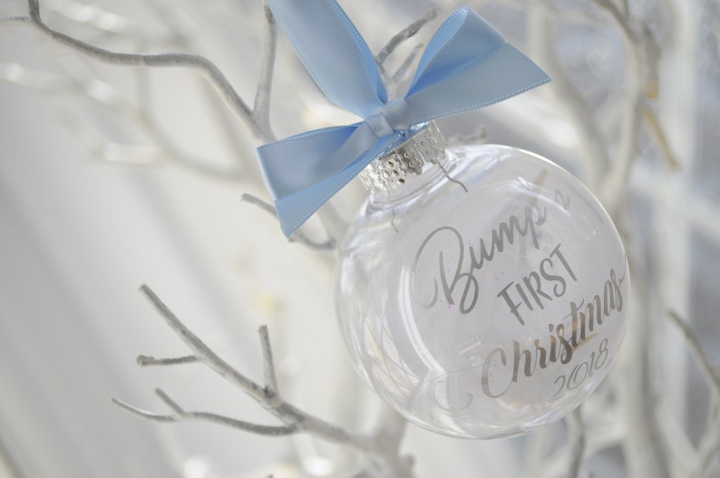 Personalized 'bump's First Christmas' Bauble, Baby Christmas Gift - Etsy