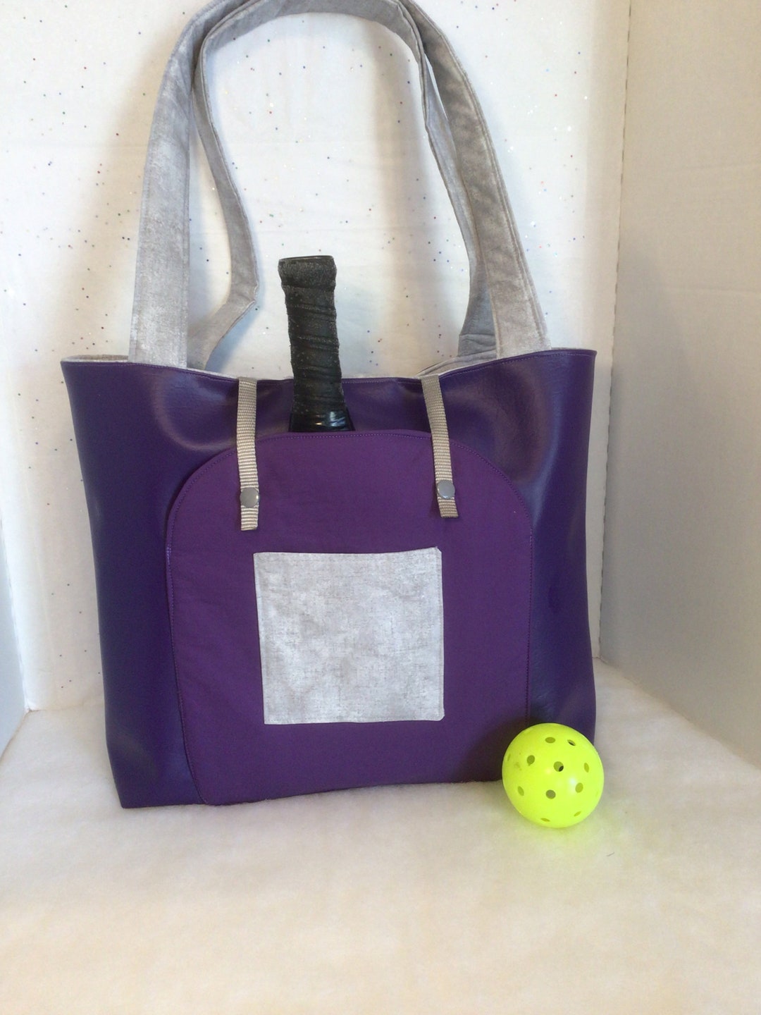 Pickleball Bag,women’s Pickleball Tote,purple Pickleball Bag,vinyl ...