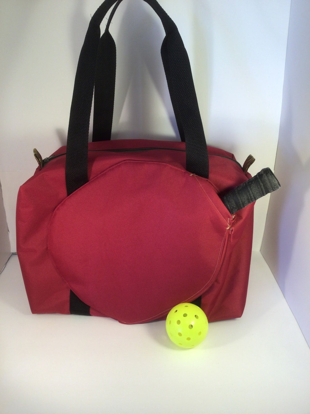Pickleball Bag,pretty Red Canvas Pickleball Duffle,stylish Gym Bag ...