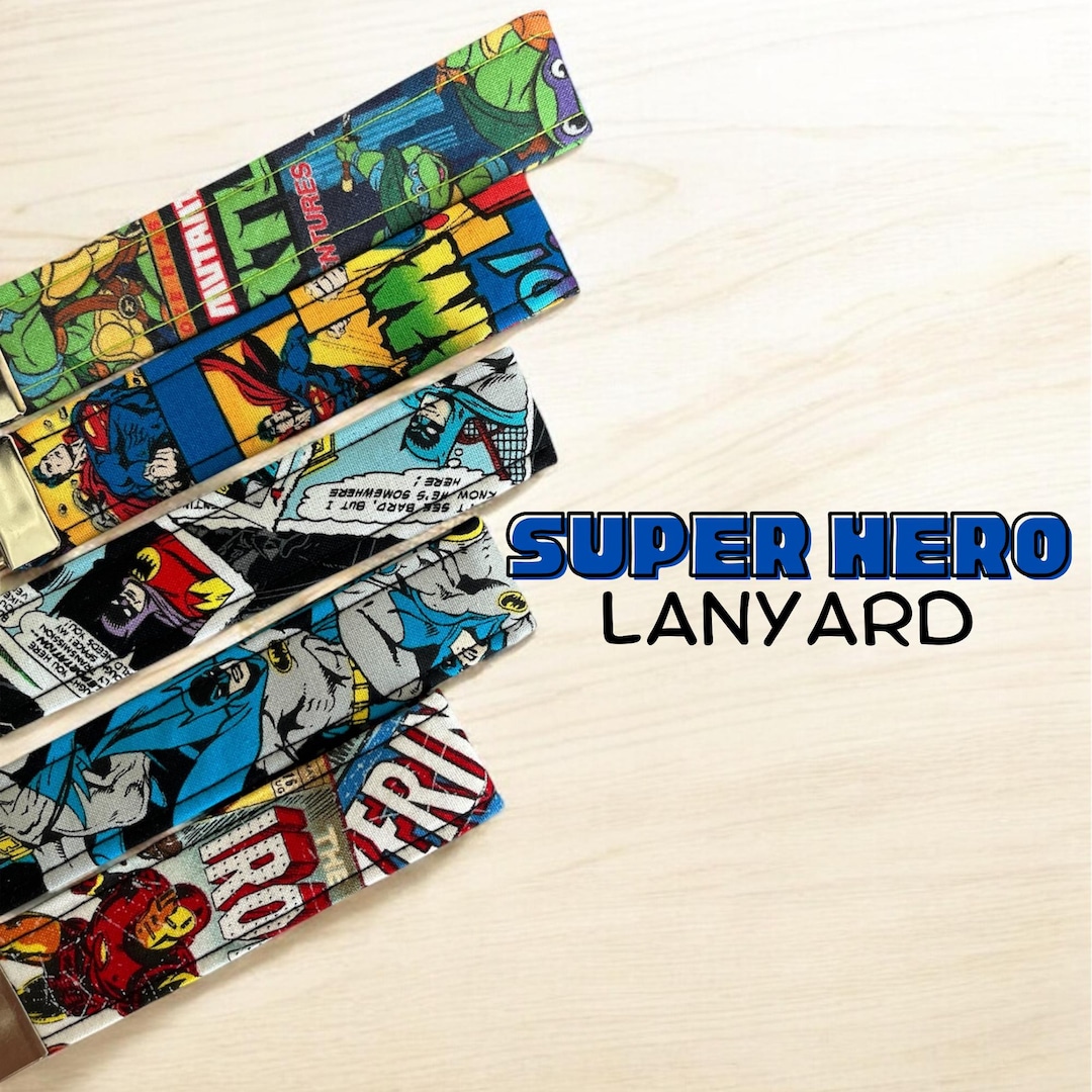 Superhero Key Lanyard - Etsy