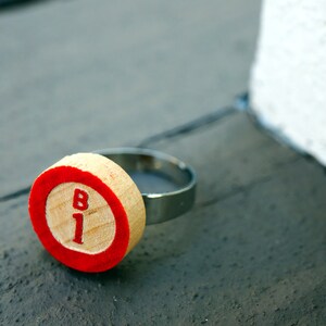 Adjustable Bingo Ring | Choose One Red Repurposed Marker | Counter ...