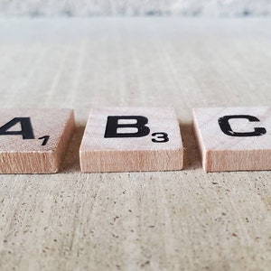 Individual Bold Scrabble® Tiles | Single Letters | New, Straight-edged ...