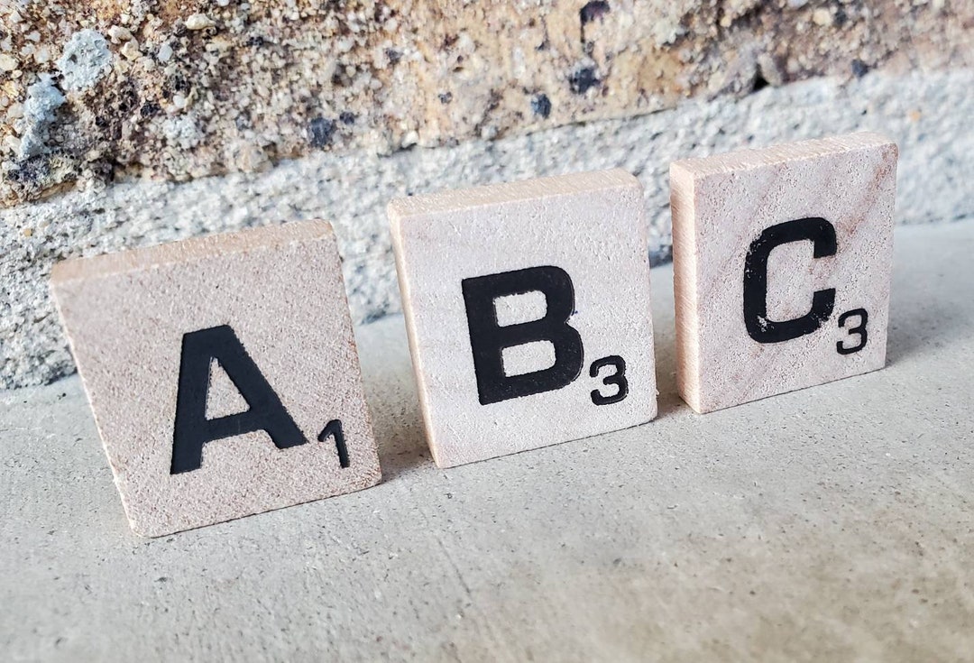 Individual Bold Scrabble® Tiles | Single Letters | New, Straight-edged ...