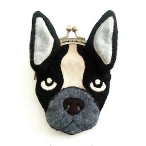 Boston Terrier Purse, Boston Terrier Coin Purse, Dog Purse, Felt Dog ...