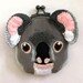 Koala Purse, Koala Coin Purse, Purse, Felt Koala Metal Frame Kisslock ...
