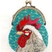 Rooster Purse Chicken Head Coin Purse Purse Felt Chicken - Etsy