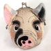 Pig Purse, Pig Coin Purse, Purse, Felt Piggy Metal Frame Kisslock Coin ...