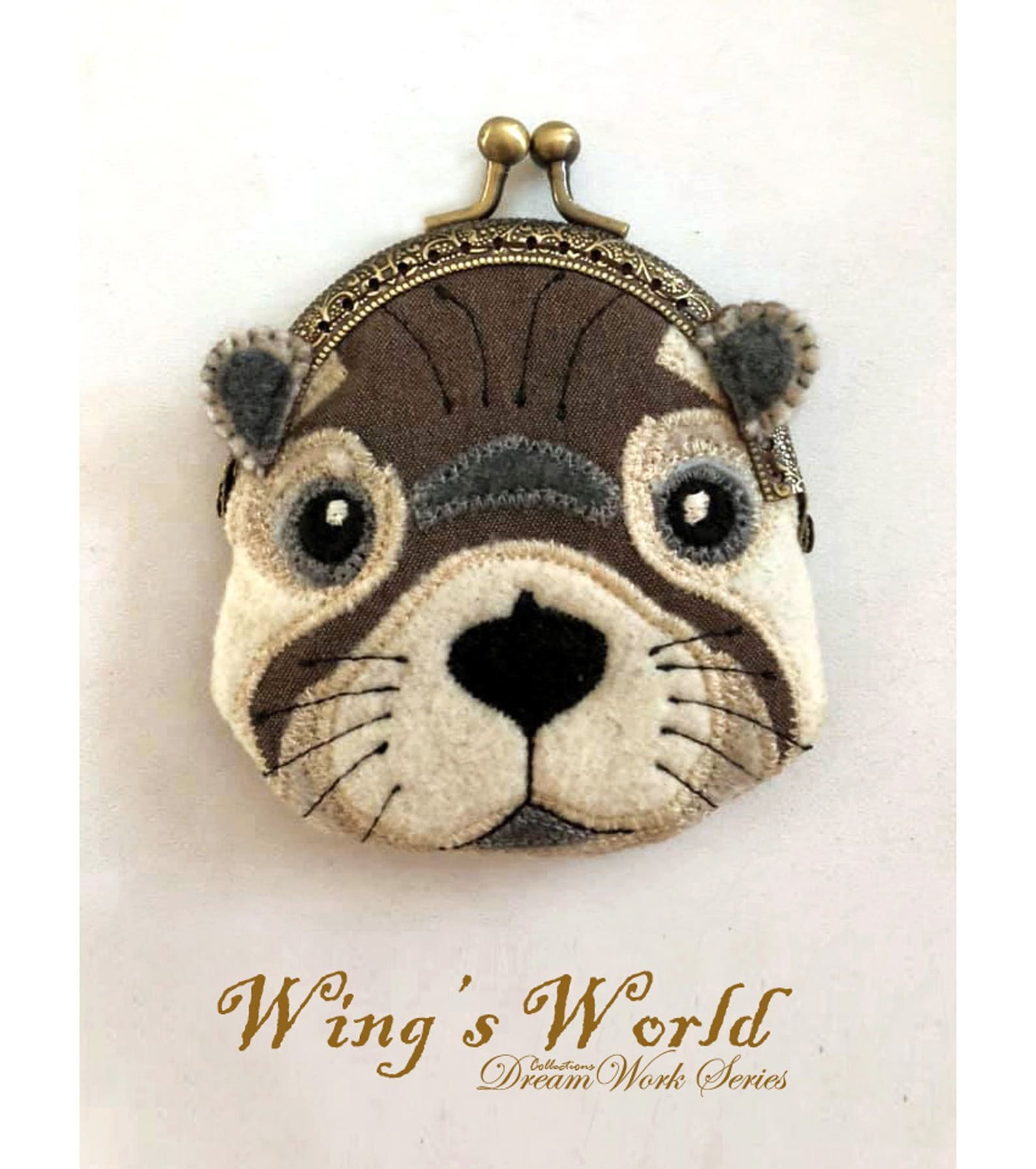 Otter Purse, Otter Coin Purse, Purse, Felt Otter Metal Frame Kisslock ...