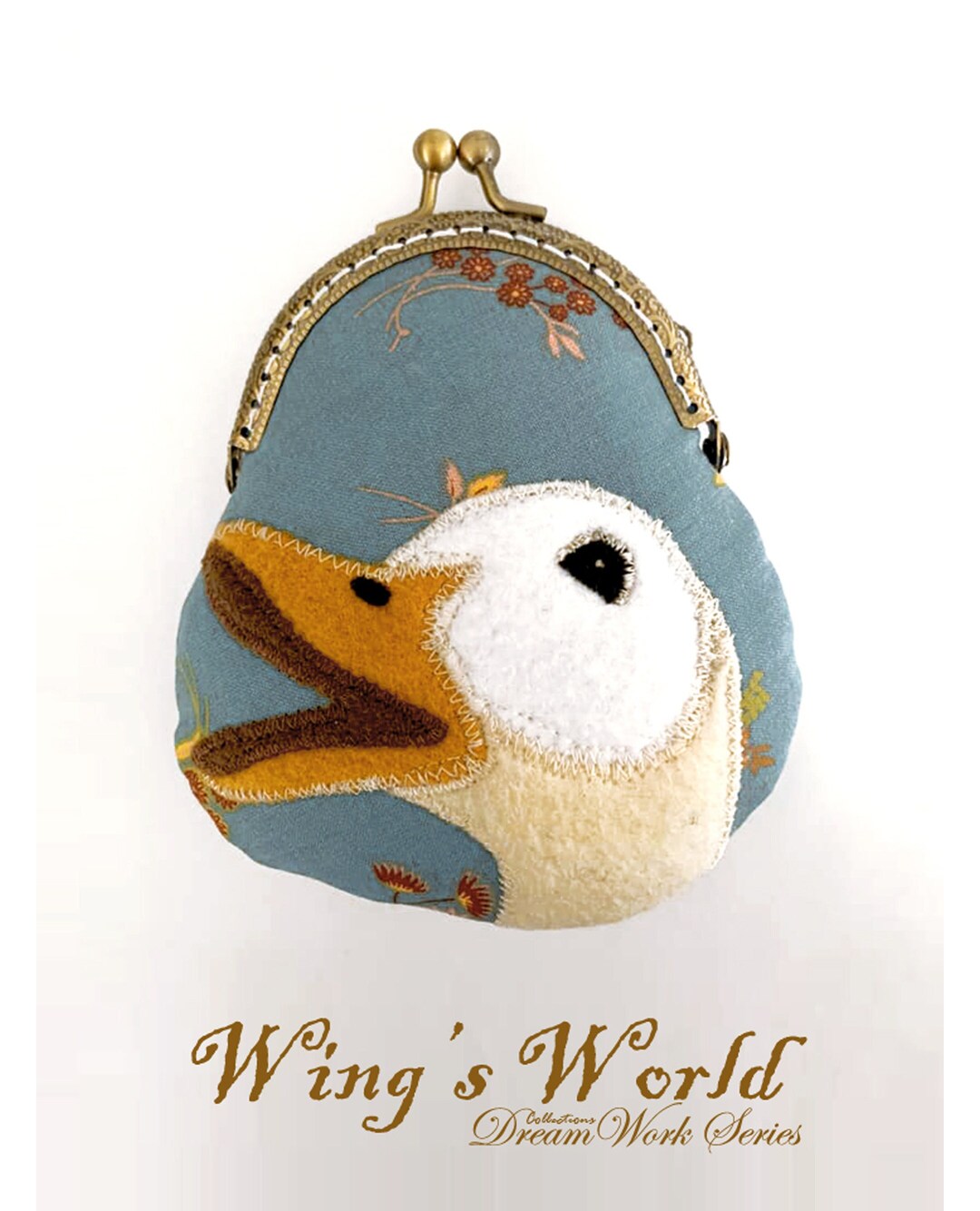 Duck Purse, Duck Head Coin Purse, Purse, Felt Duck Metal Frame Kisslock ...