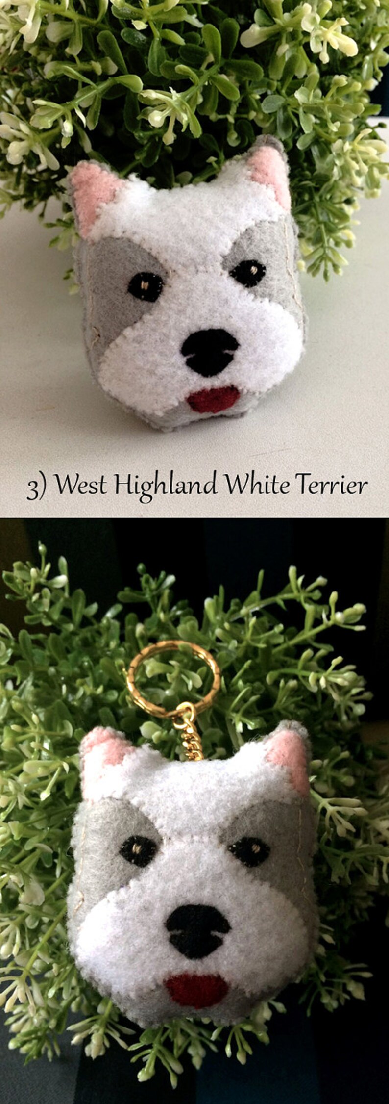 Felt Dog Decoration Brooch Pin Key Chain. Schnauzer Doberman - Etsy