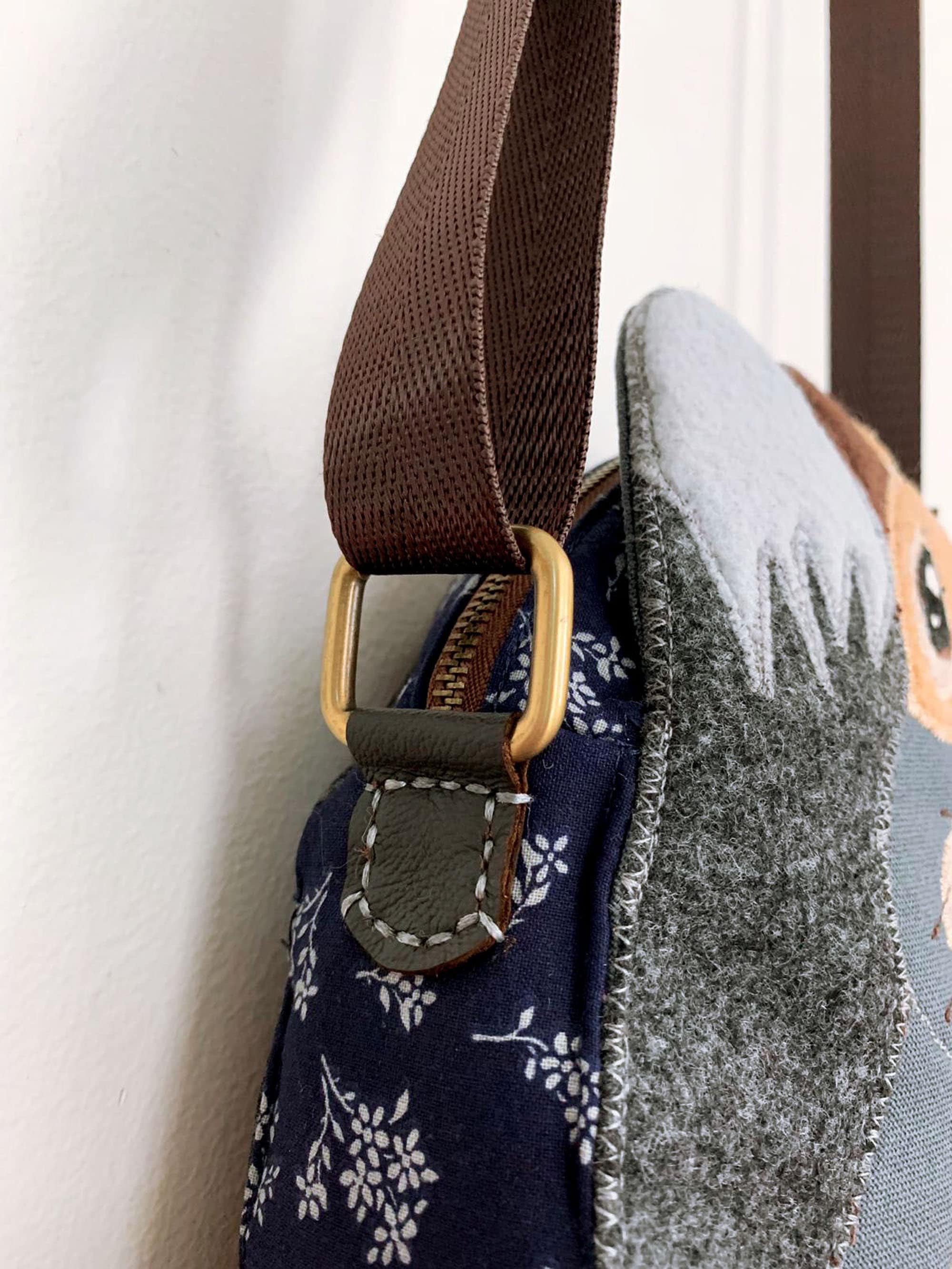 Squirrel Bag, Felt Patchwork Squirrel Bag, Woodland Bag, Squirrel ...