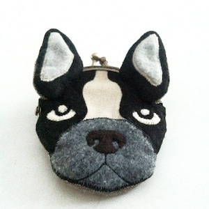Boston Terrier Purse, Boston Terrier Coin Purse, Dog Purse, Felt Dog ...