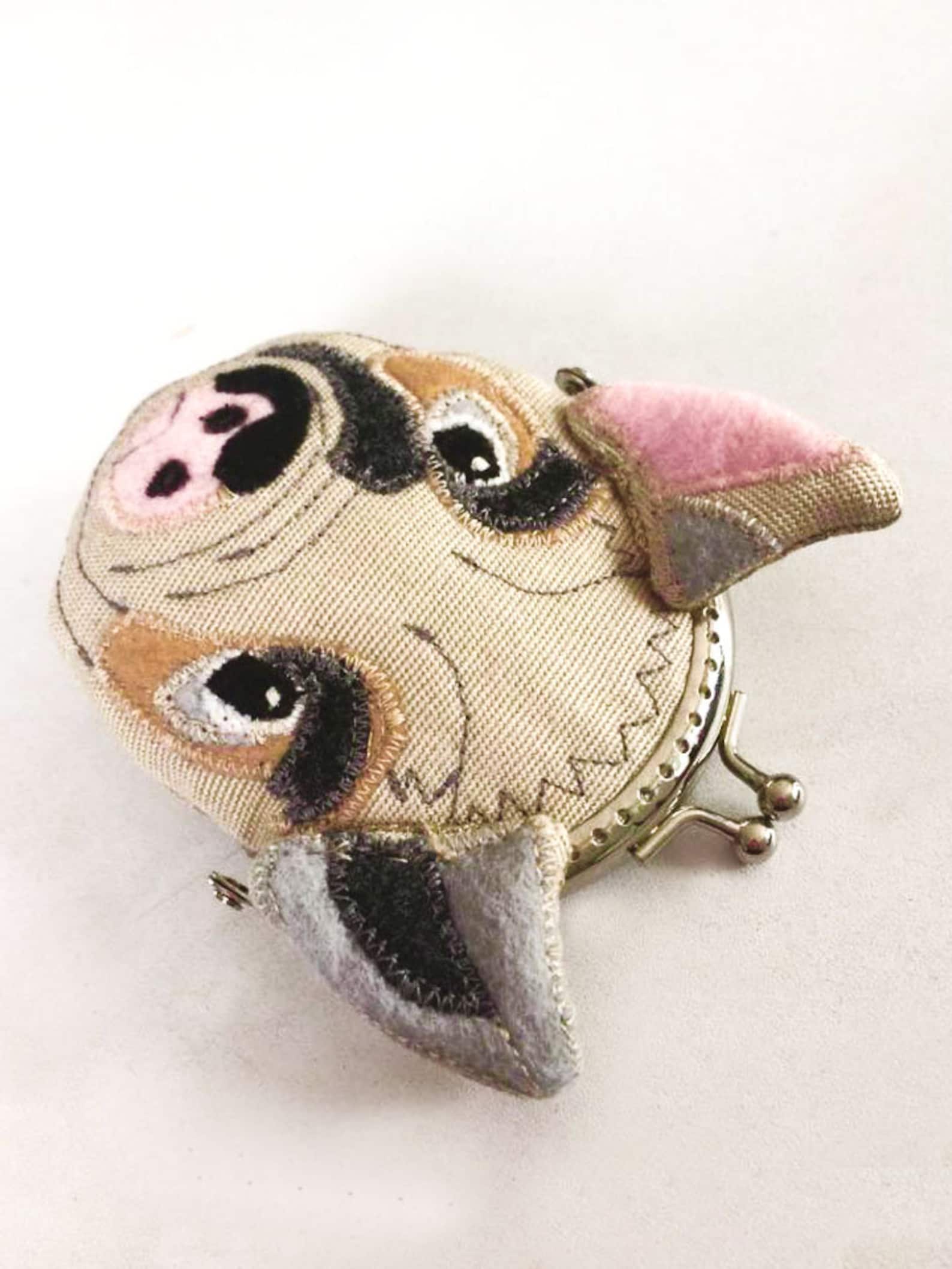 Pig Purse Pig Coin Purse Purse Felt Piggy Metal Frame | Etsy