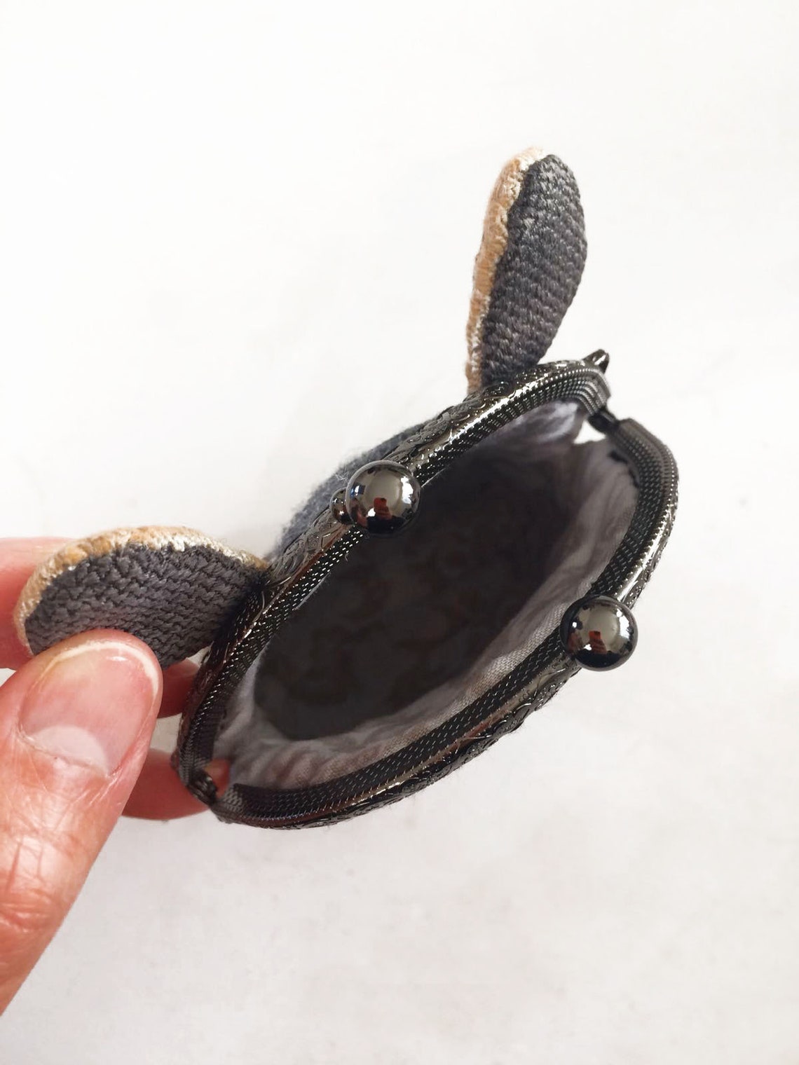 Hippopotamus Purse Hippo Coin Purse Purse Felt Hippo Metal | Etsy