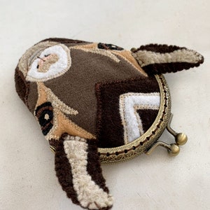 Goat Purse, Goat Coin Purse, Purse, Felt Goat Metal Frame Kisslock Coin ...