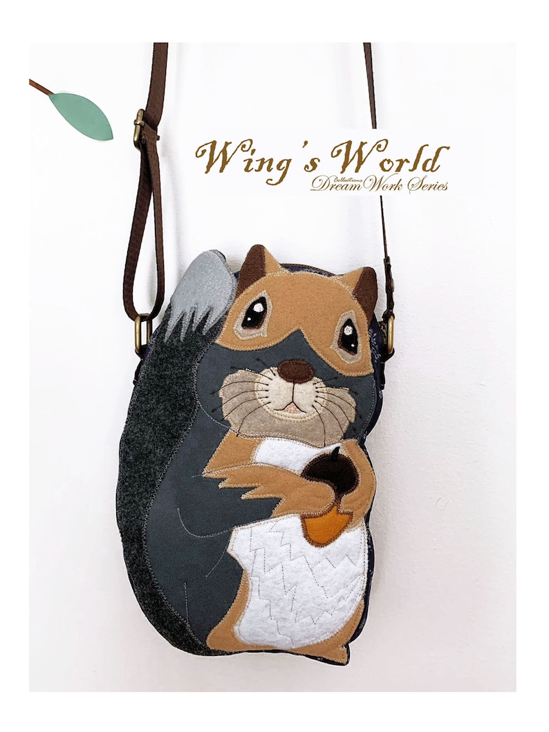 Squirrel Bag, Felt Patchwork Squirrel Bag, Woodland Bag, Squirrel ...