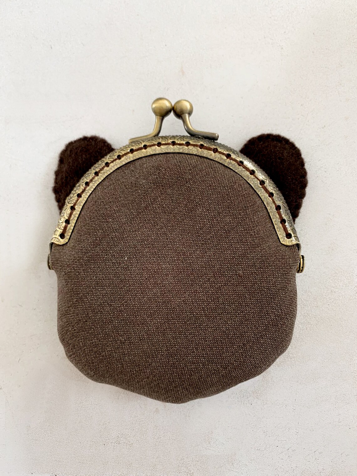 Bear Purse Bear Coin Purse Purse Felt Bear Metal Frame - Etsy