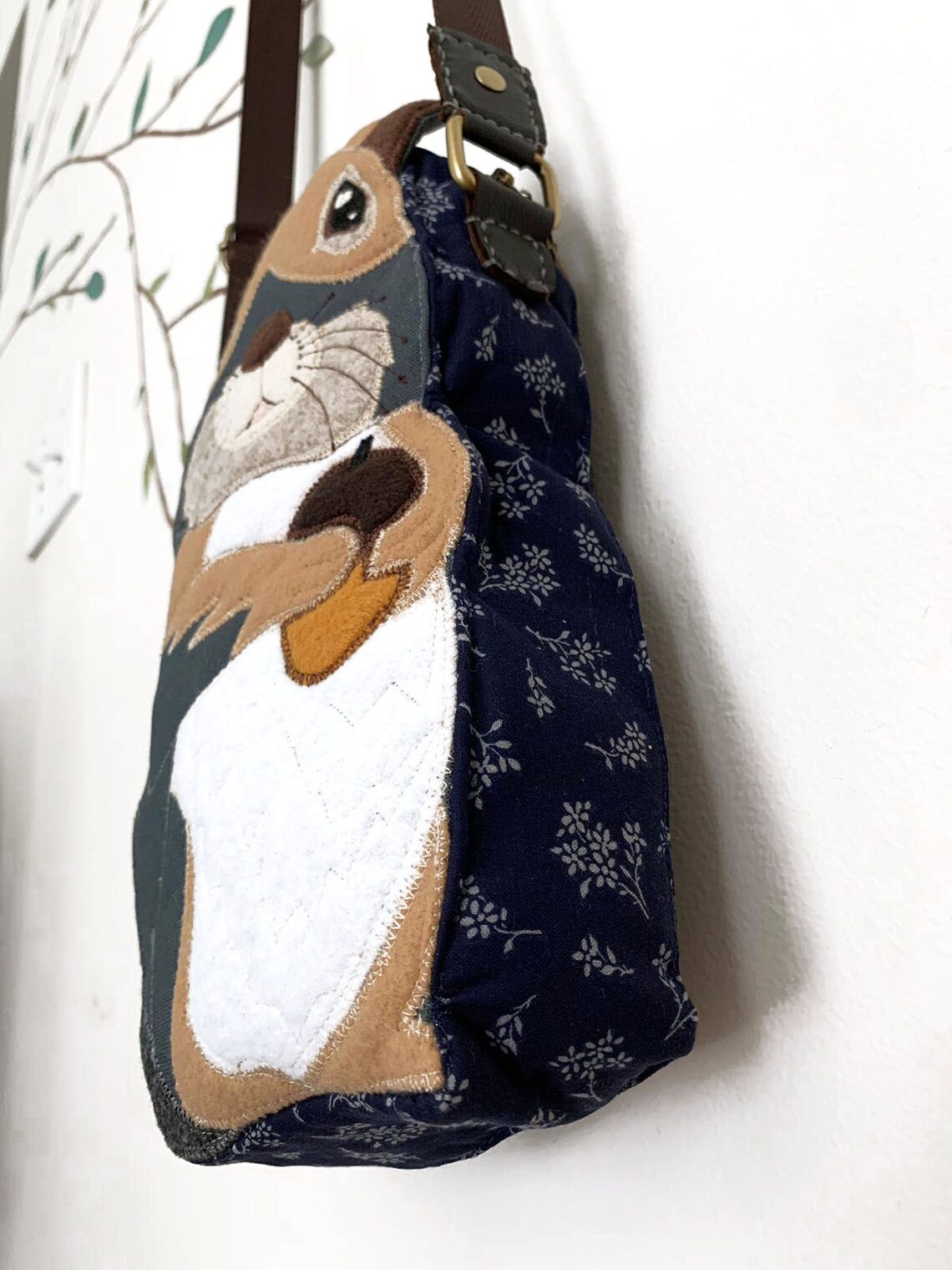 Squirrel Bag Felt Patchwork Squirrel Bag Woodland Bag | Etsy UK