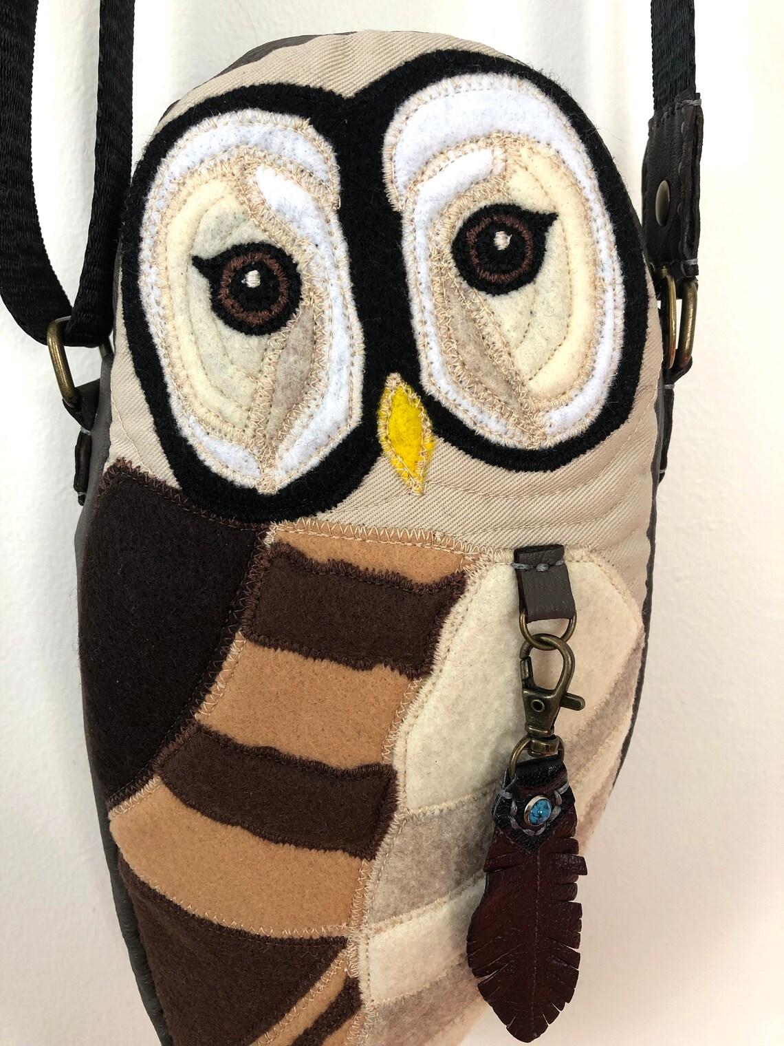 Owl Bag Felt Patchwork Owl Bag Woodland Owl Bag Owl | Etsy