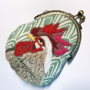 Rooster Purse, Chicken Head Coin Purse, Purse, Felt Chicken Metal Frame ...