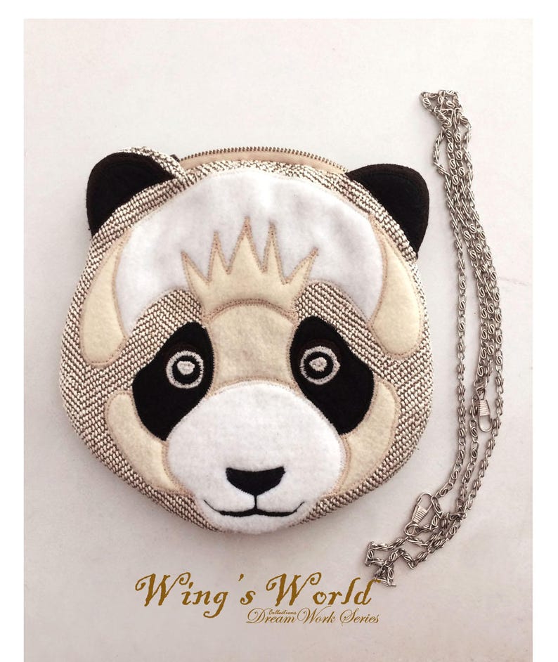 Panda Convertible Bag, Crossbody & Cosmetic Bag, Small Felt Bag, Panda ...