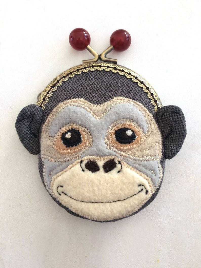 Monkey Purse Monkey Snap Purse Monkey Coin Purse Felt | Etsy
