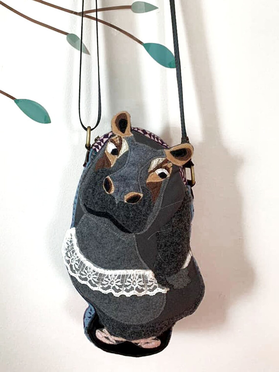Ballet Hippo Bag Felt Patchwork Hippol Bag Hippopotamus | Etsy