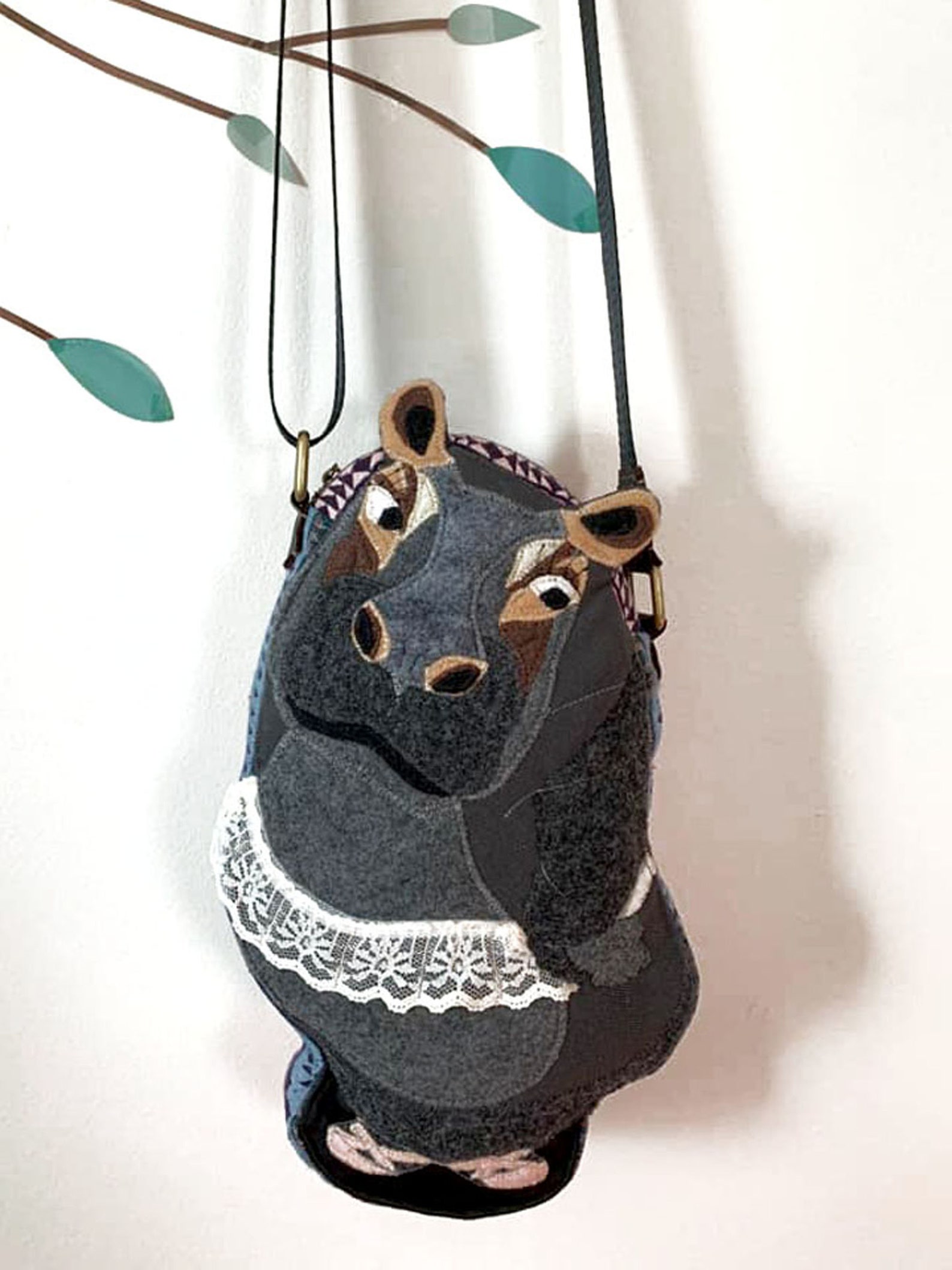 Ballet Hippo Bag Felt Patchwork Hippol Bag Hippopotamus | Etsy