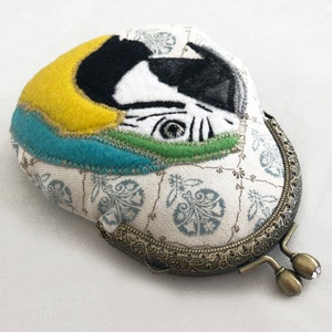 Parrot Purse, Parrot Head Coin Purse, Bird Purse, Felt Parrot Frame ...