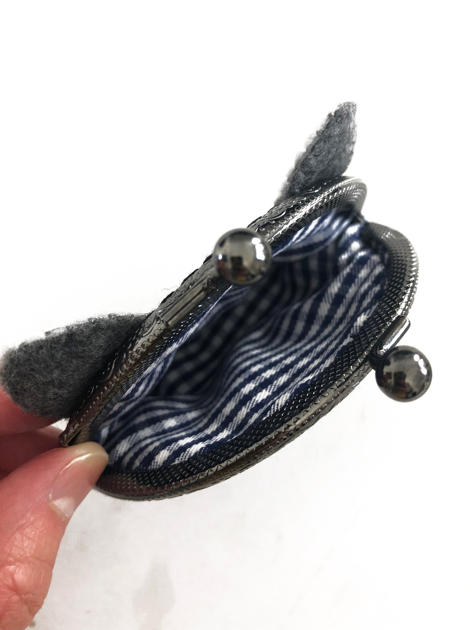 Raccoon Purse Raccoon Coin Purse Felt Raccoon Frame Kisslock | Etsy